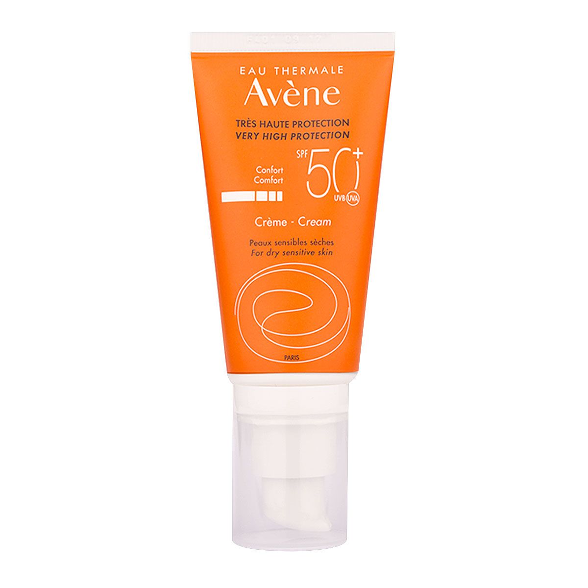 la crème solaire très haute protection SPF 50+ sans parfum permet une ...