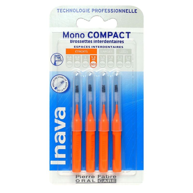 Mono Compact 4 brossettes interdentaires verte 2,2mm