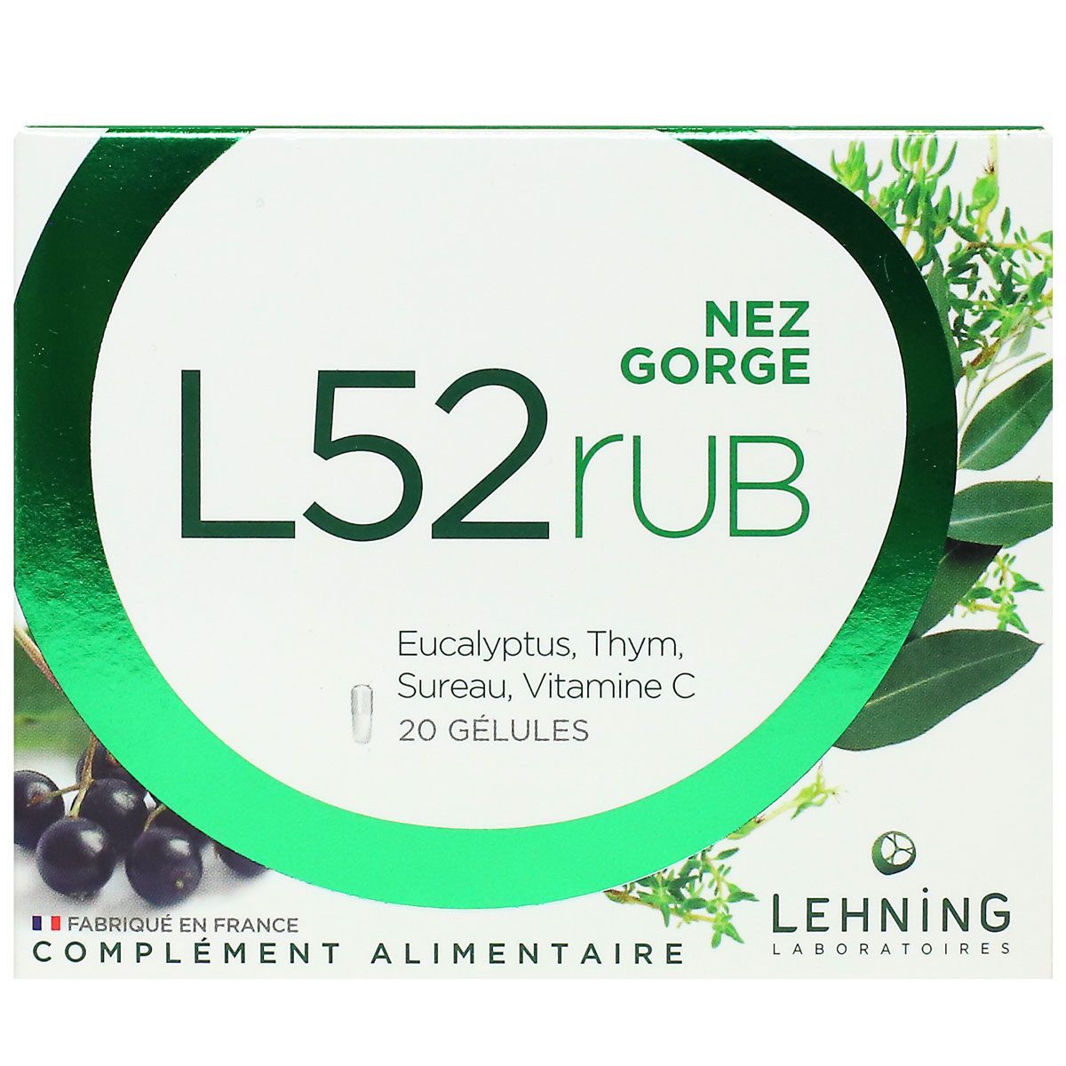 Lehning L52 Rub - Nez Et Gorge est un complément alimentaire spécialement