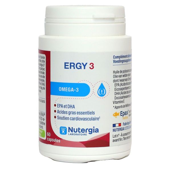 Ergy 3 des laboratoires Nutergia associe des huiles d'anchois