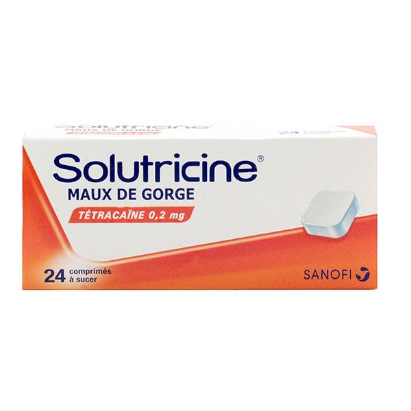 solutricine maux de gorge tetracaine 0.2mg 24 comprimés à sucer utilisé ...