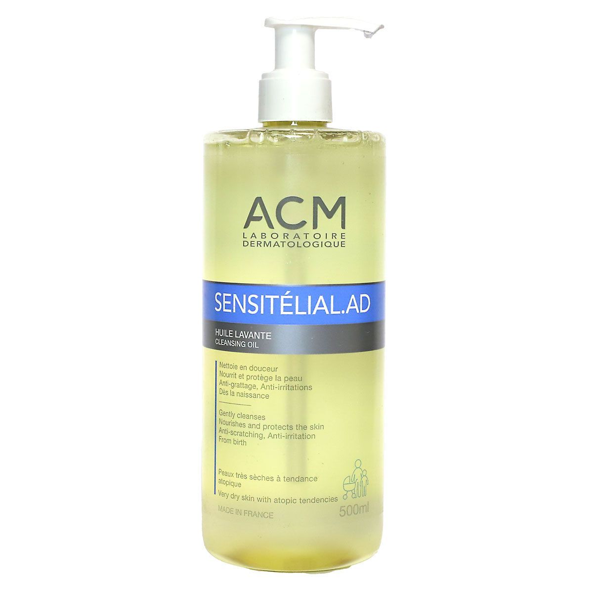 L'huile lavante Sensitélial AD du laboratoire ACM est destinée à ...