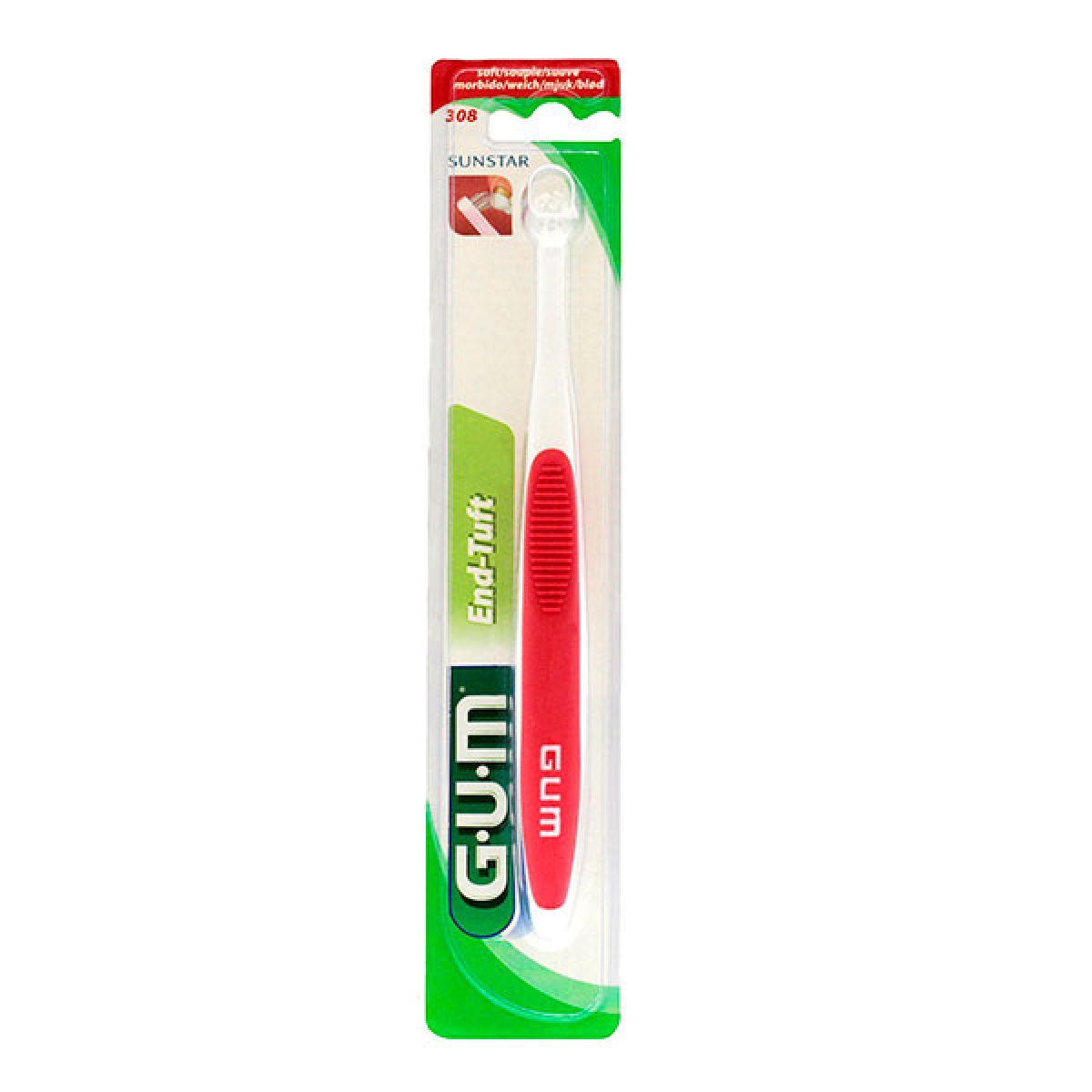 le brosse monotouffe gum permet l'hygiéne des zones difficiles d'accès ...