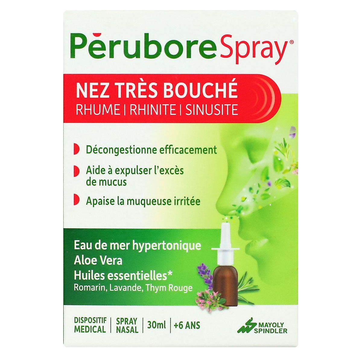 Pérubore spray est un dispositif médical indiqué en cas de nez très ...